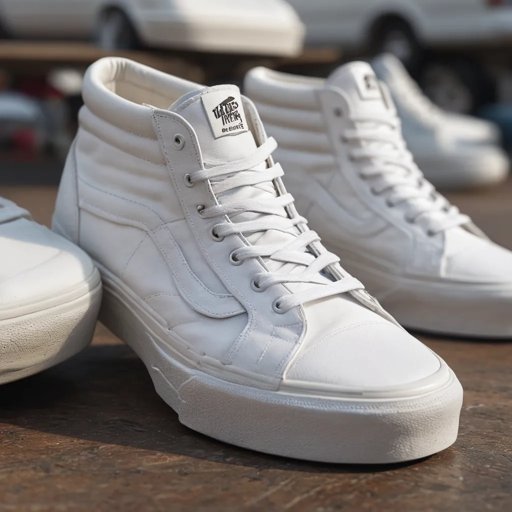 White Stacked Vans: Icons of Skate Culture